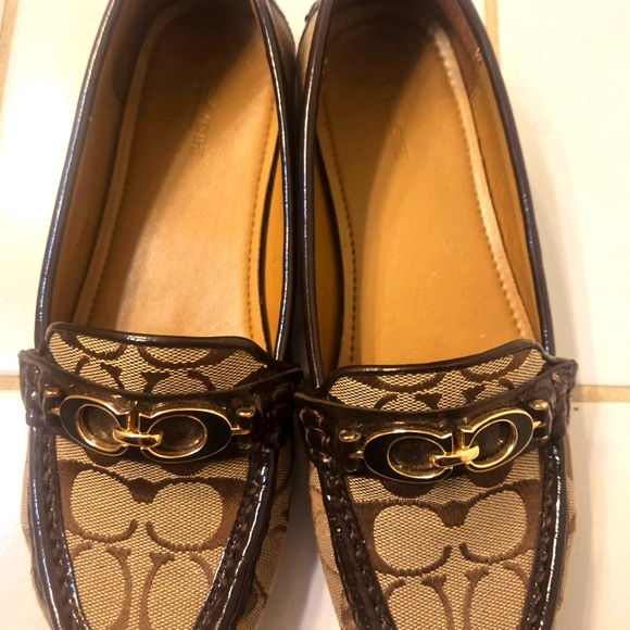 Coach | Shoes | Authentic Coach Logo Flat Loafers | Poshmark